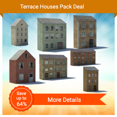 Terrace Houses Pack Deal - Building model houses, model houses to build