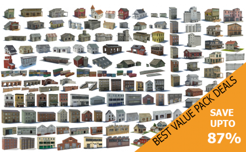 Model Buildings | HO Scale, N Scale Model Houses