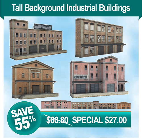 Tall Warehouses Pack Deal - Model Buildings